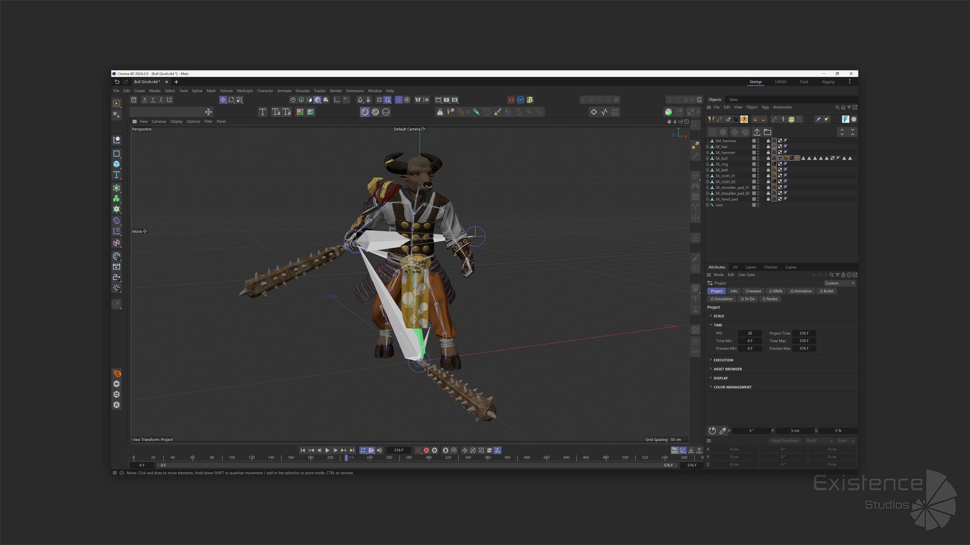 Bull Giro - Anthro Bushido Beasts - Macuahuitl Heroes - 37 3D Model ...