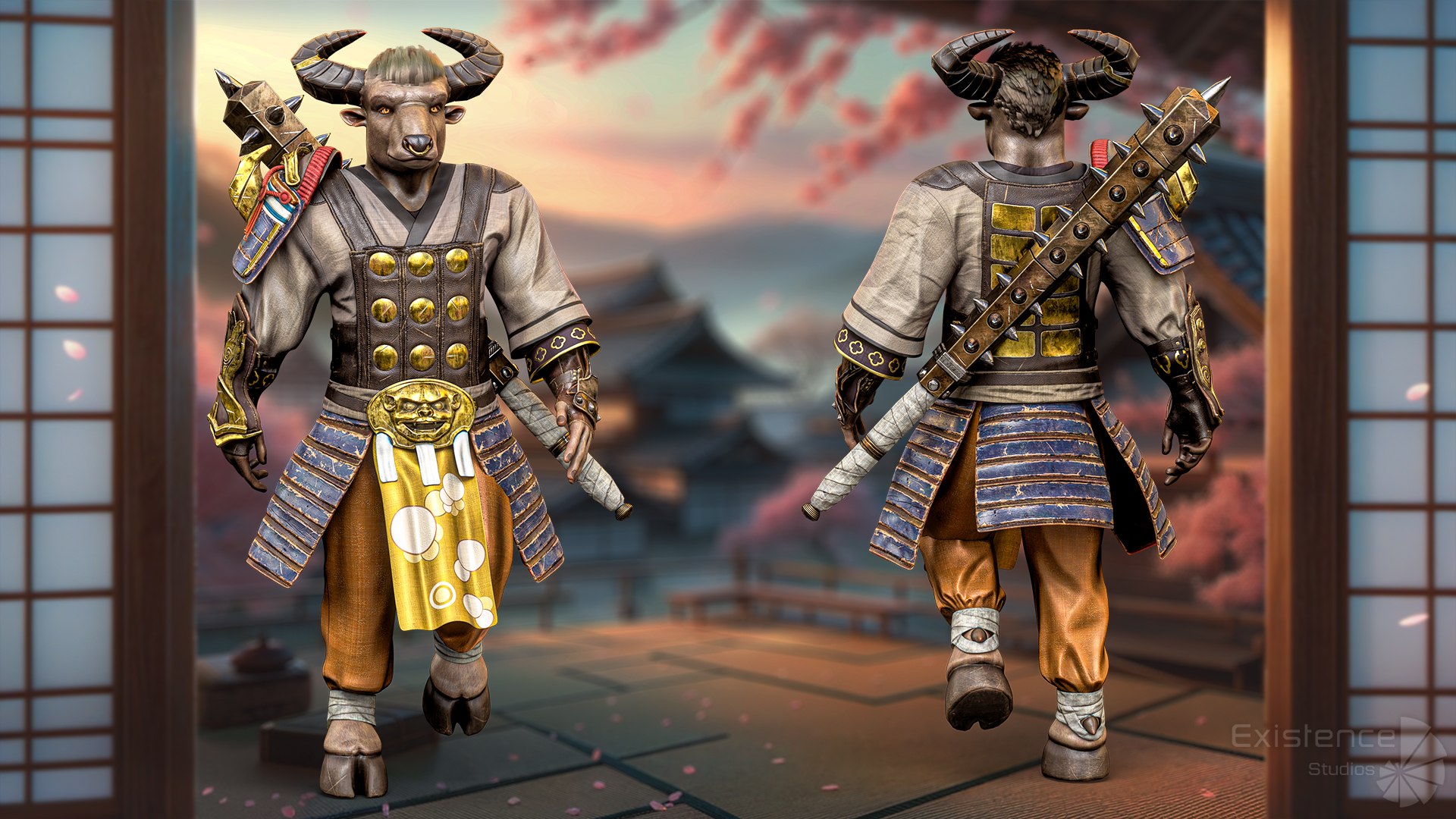 Bull Giro - Anthro Bushido Beasts - Macuahuitl Heroes - 37 3D Model ...