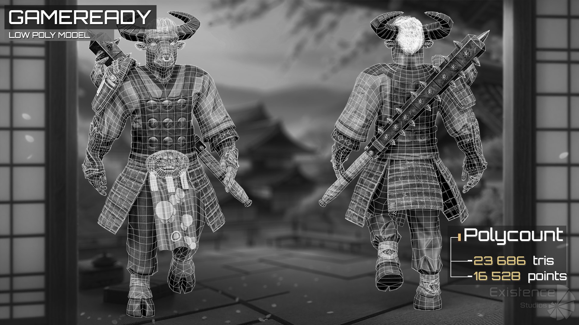 Bull Giro - Anthro Bushido Beasts - Macuahuitl Heroes - 37 3D Model ...