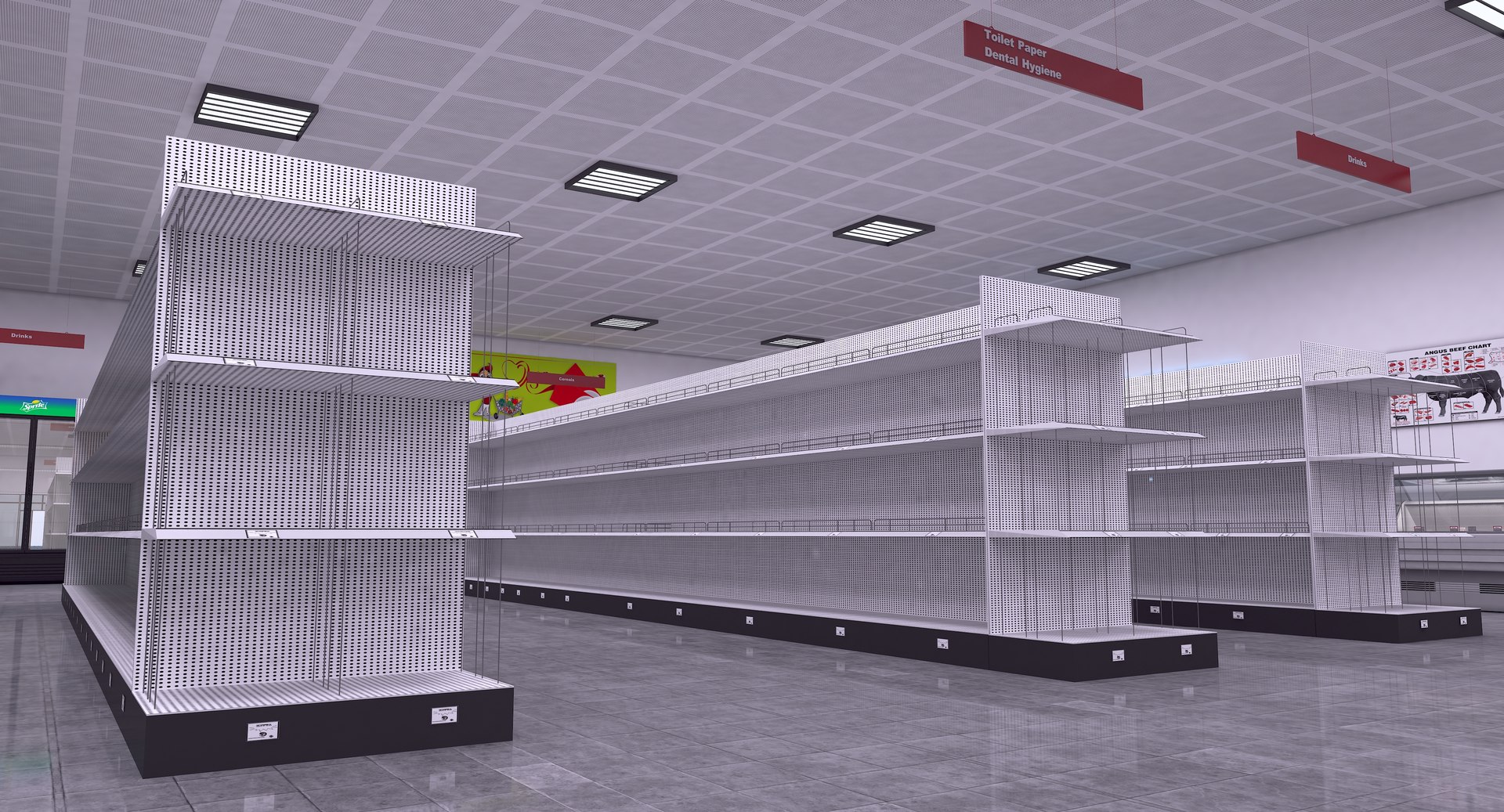 3D Retail Supermarket - TurboSquid 1418074