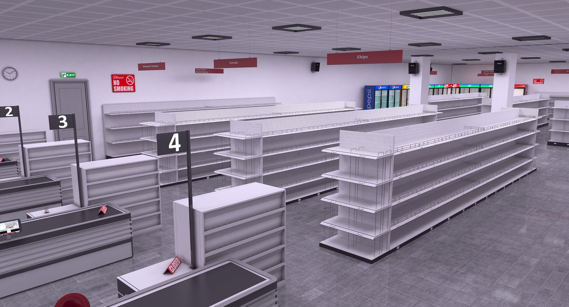3D retail supermarket - TurboSquid 1418074