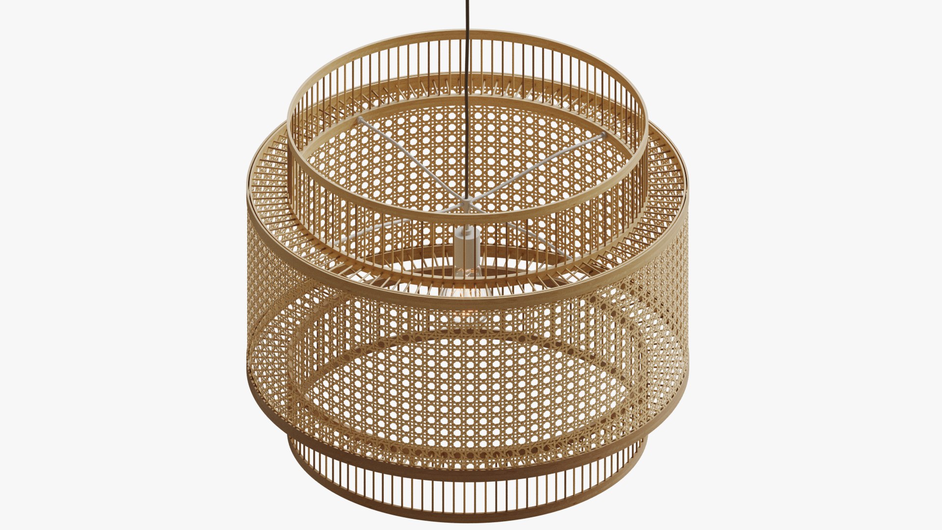 Yen Extra Large Pendant Lamp Shade Natural Bamboo 3D - TurboSquid 1945076