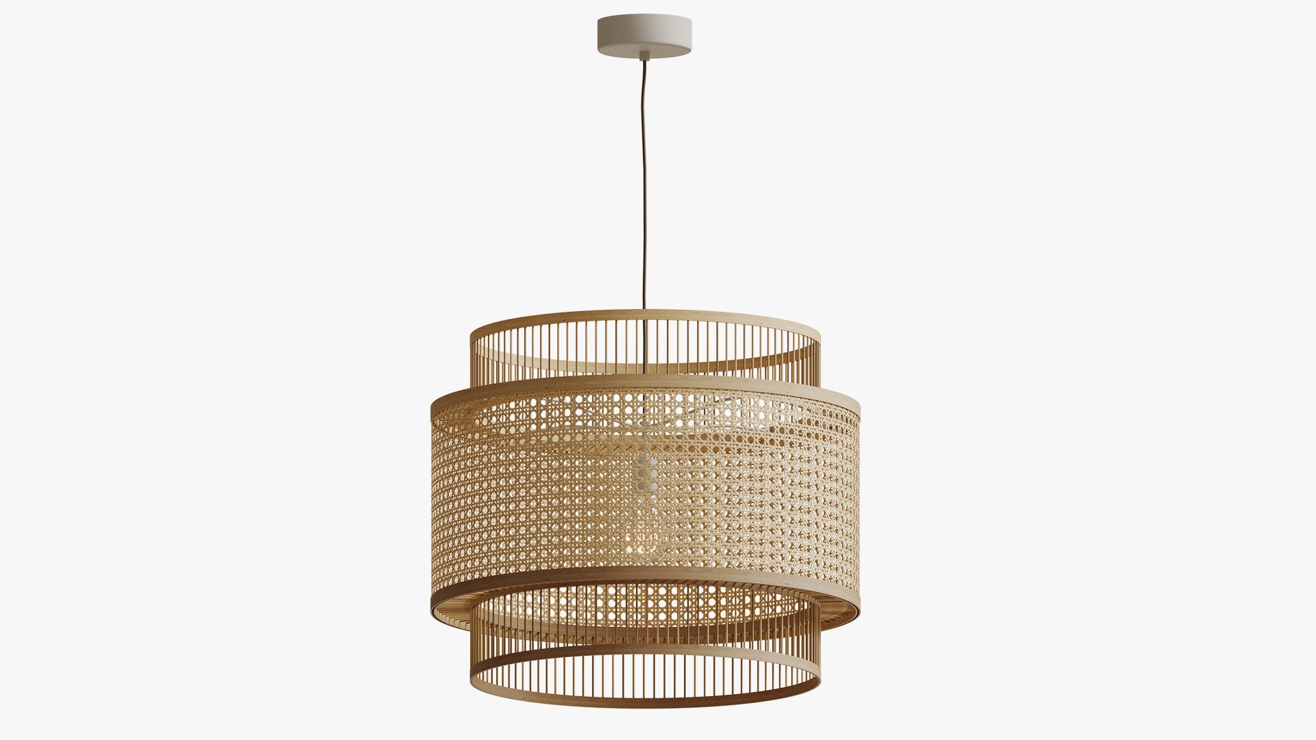Yen Extra Large Pendant Lamp Shade Natural Bamboo 3D - TurboSquid 1945076