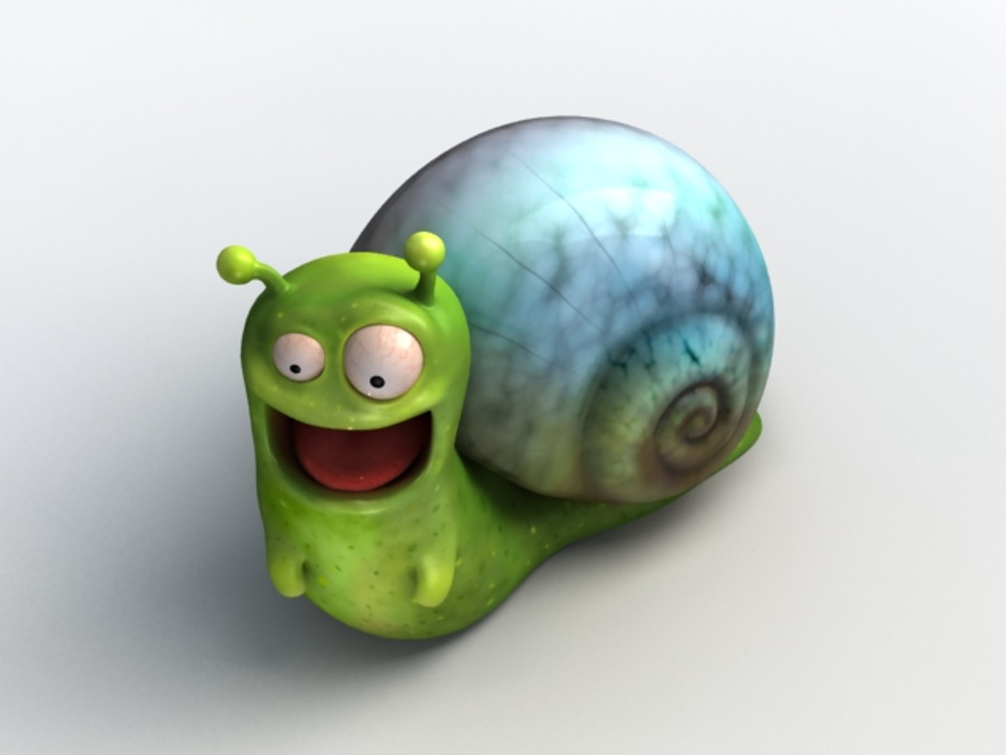 happy snail 3d max