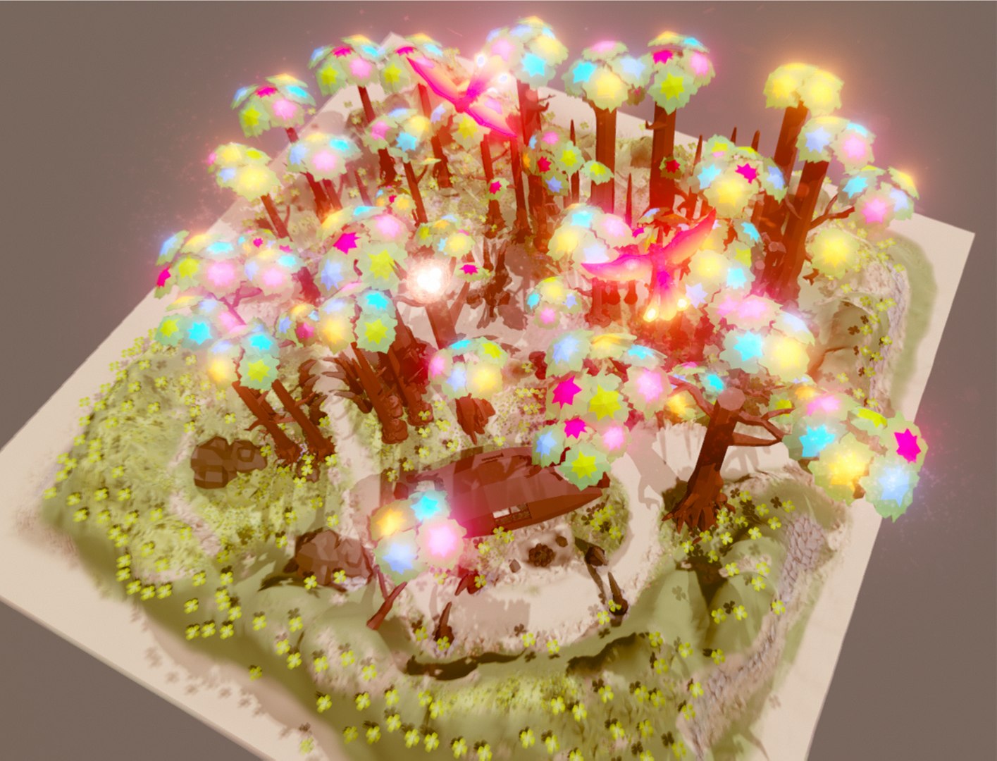 3D model fantasy phoenix forest - TurboSquid 1378568