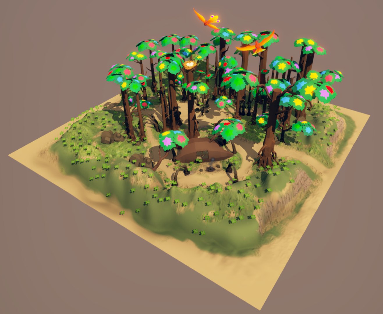 3D model fantasy phoenix forest - TurboSquid 1378568