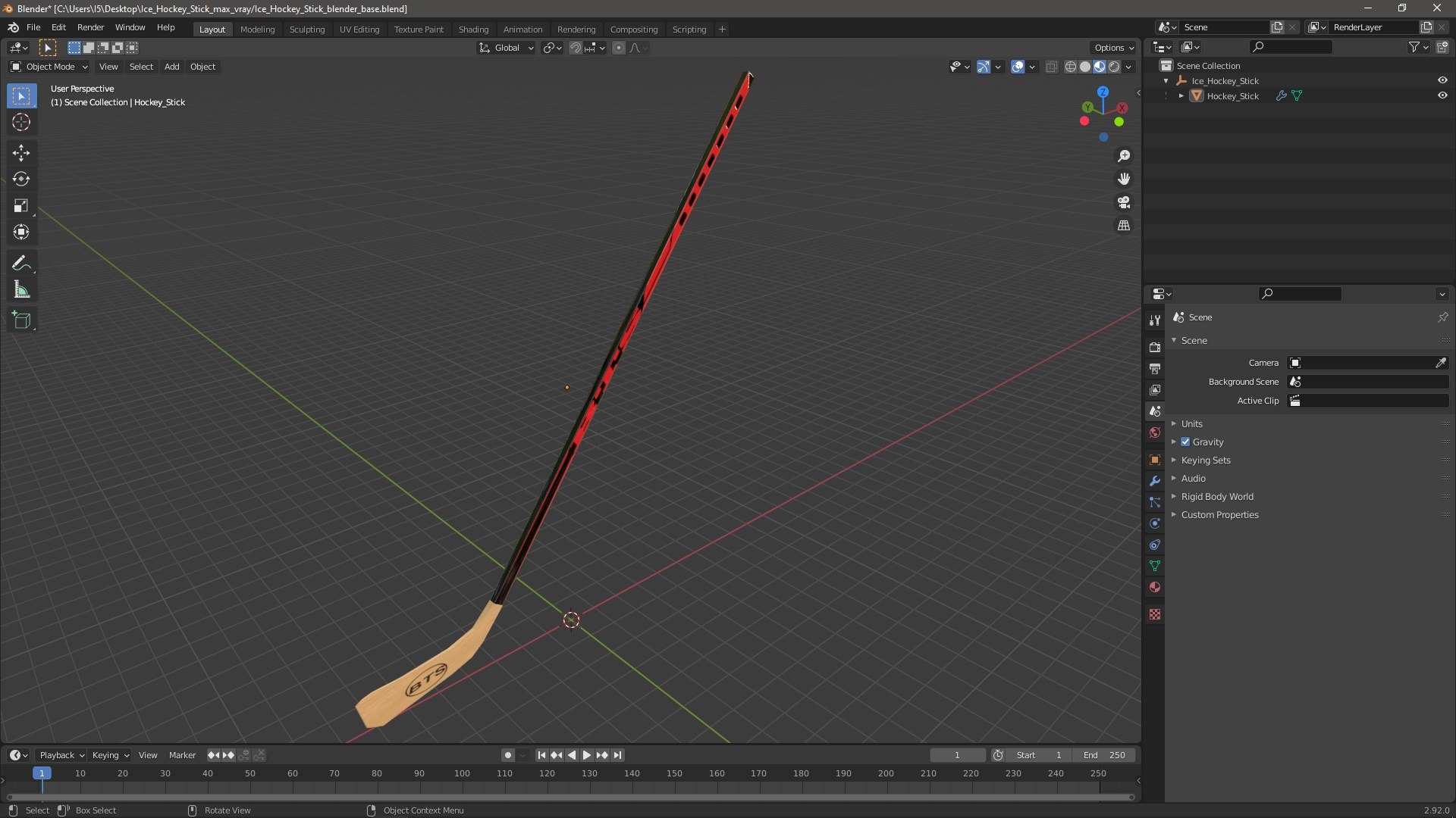 3D Ice Hockey Stick Model - TurboSquid 2202020