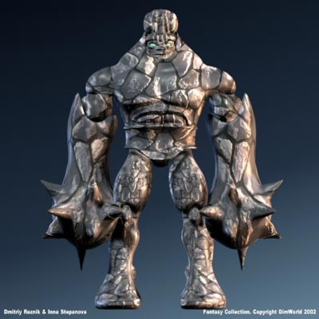3d Fantasy Character Elemental Earth