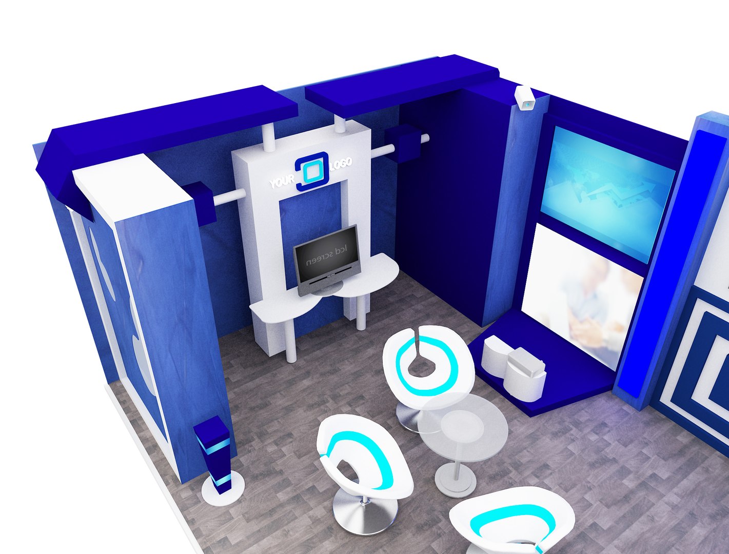 3D Booth Exhibition Stand A591b - TurboSquid 1806823
