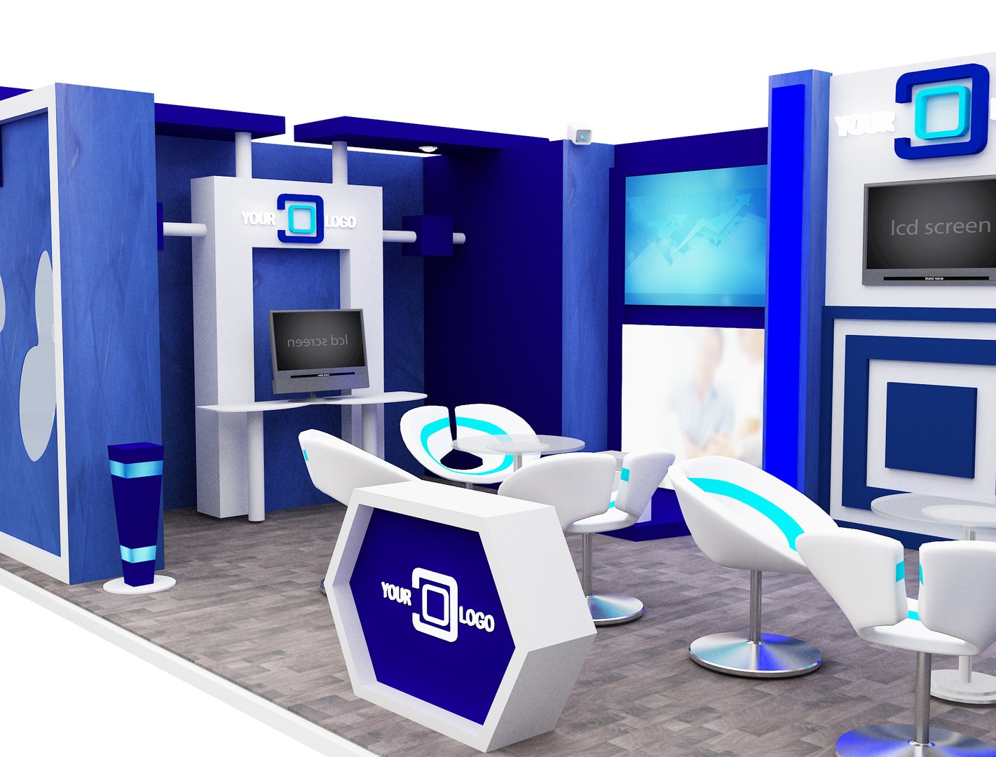3D Booth Exhibition Stand A591b - TurboSquid 1806823