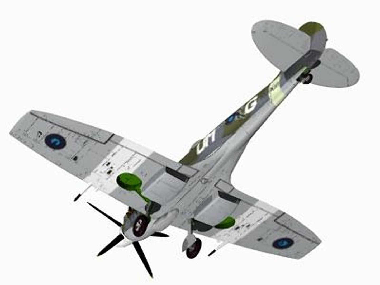 3d Supermarine Spitfire Fighter Xiv