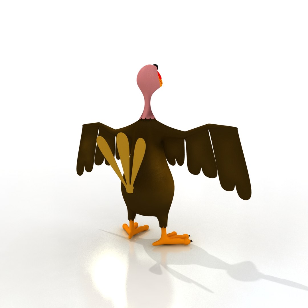 Maya Cartoon Turkey Rigged Birds