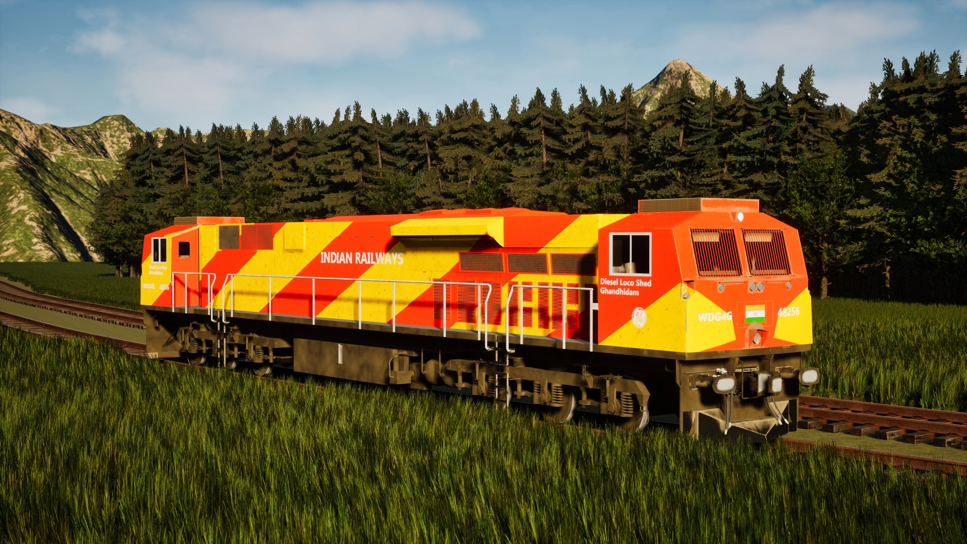 3D Indian Railways WDG 4G Diesel Locomotive With Cabin Interior Model - TurboSquid 2382451