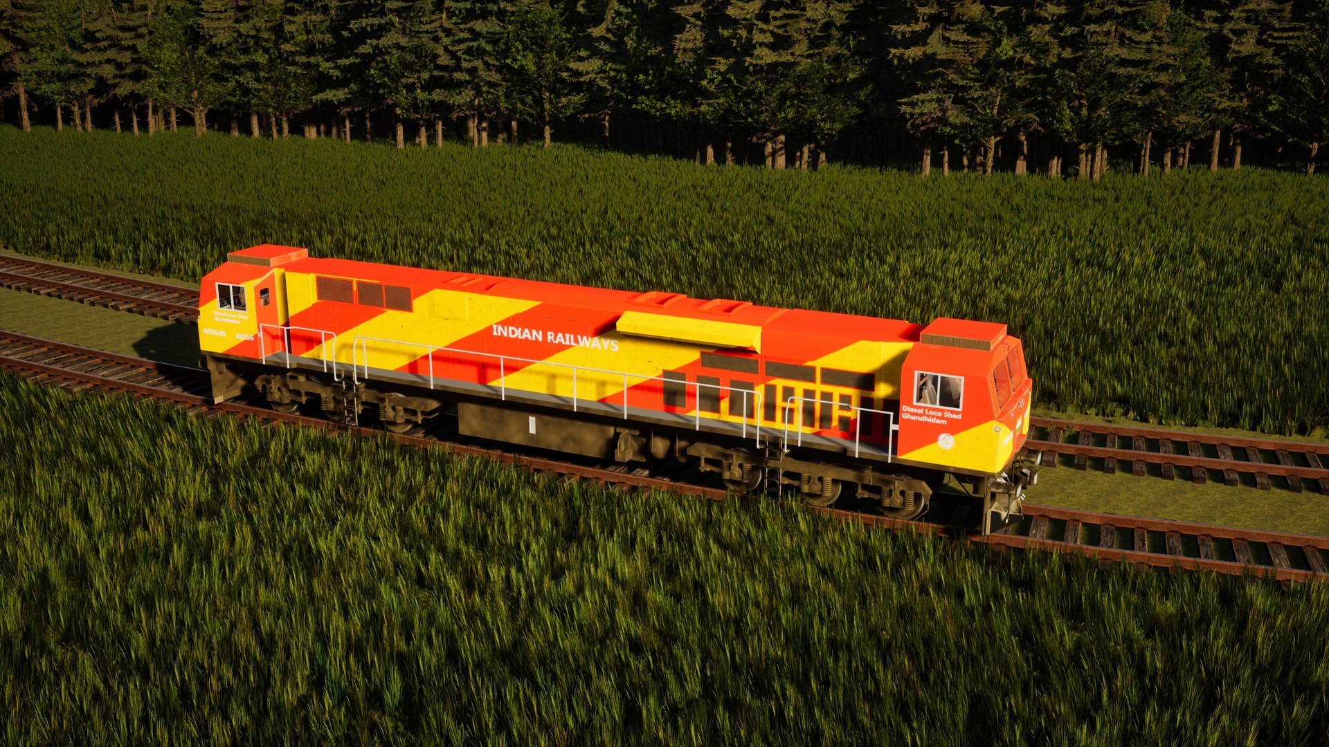 3D Indian Railways WDG 4G Diesel Locomotive With Cabin Interior Model - TurboSquid 2382451