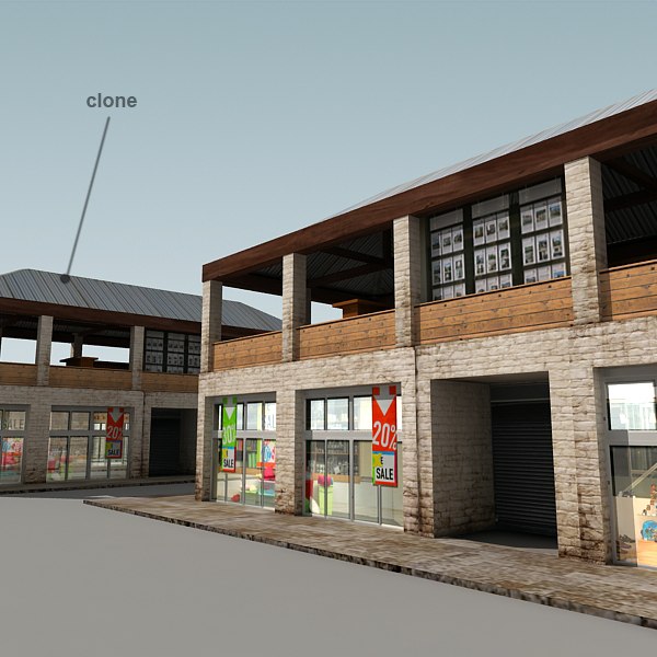 coast shop building 3d model
