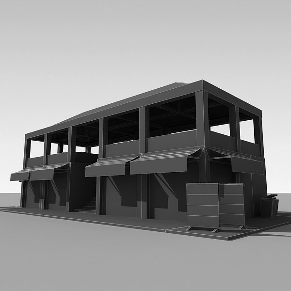 coast shop building 3d model