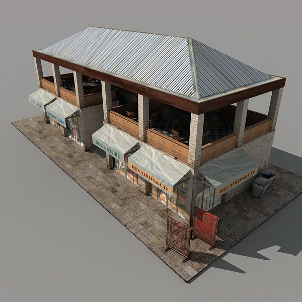 coast shop building 3d model