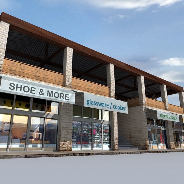 coast shop building 3d model
