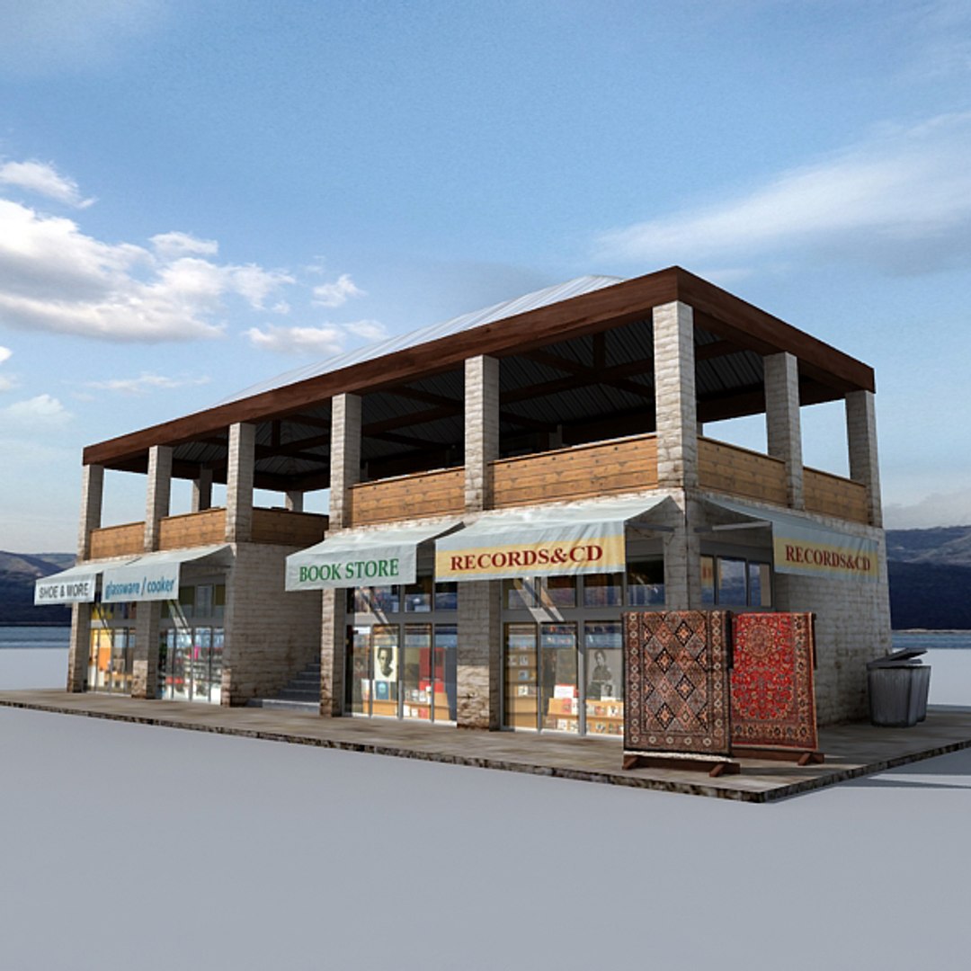 coast shop building 3d model