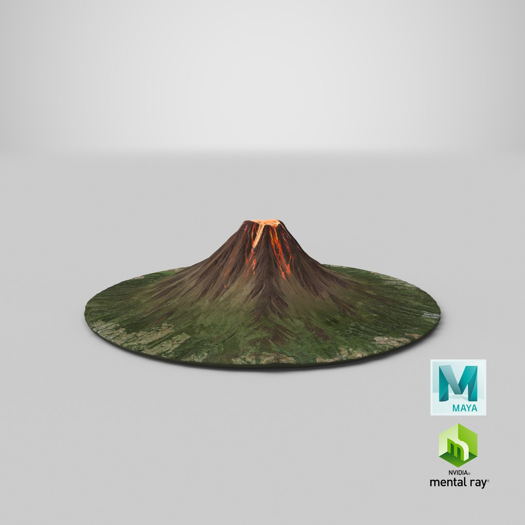 3D volcano lava v2 model - TurboSquid 1403655