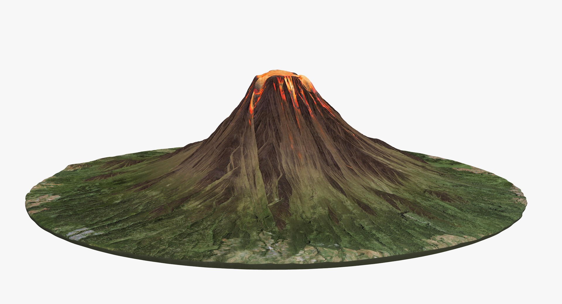 3D Volcano Lava V2 Model - TurboSquid 1403655