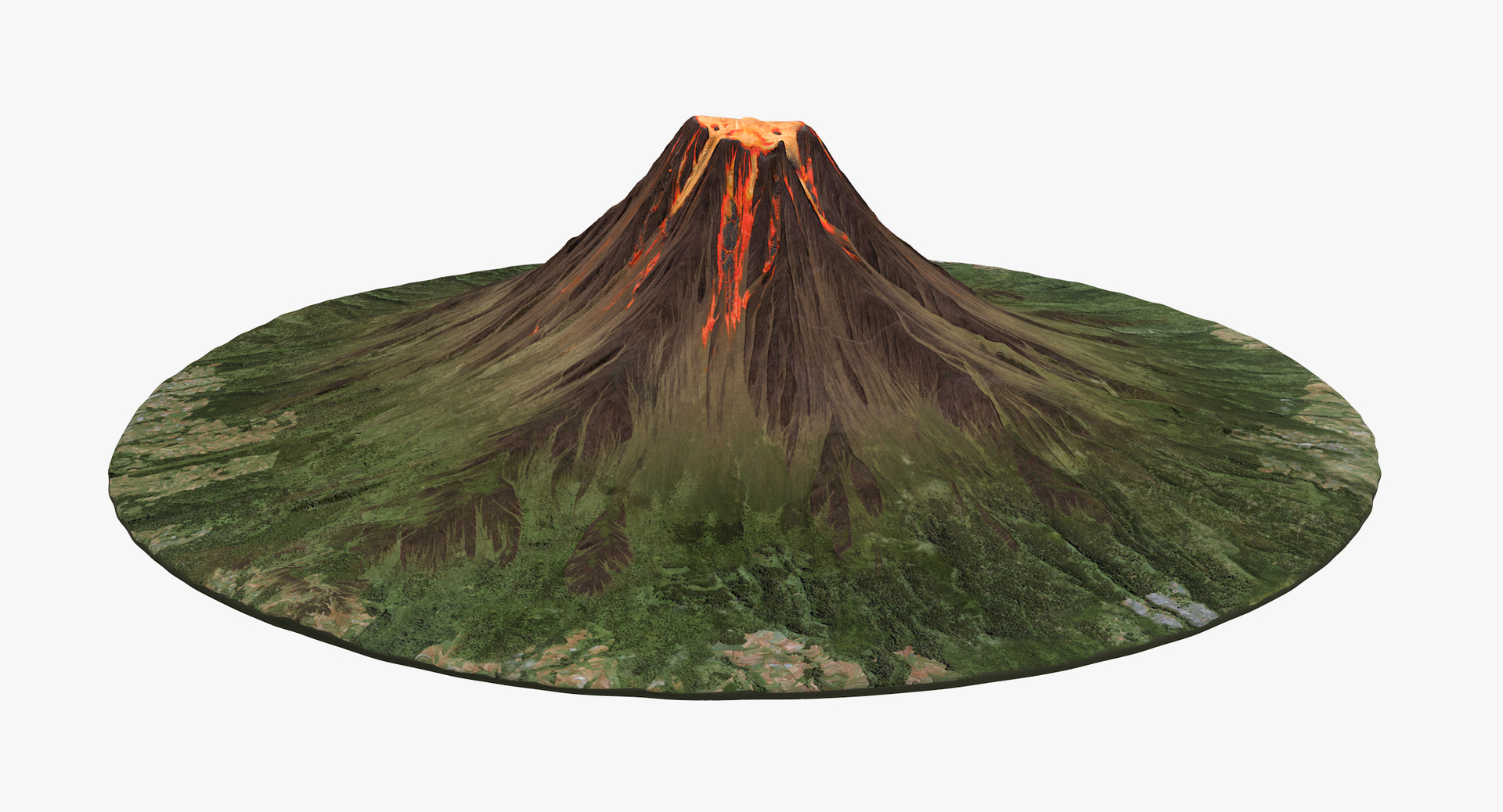 3D Volcano Lava V2 Model - TurboSquid 1403655