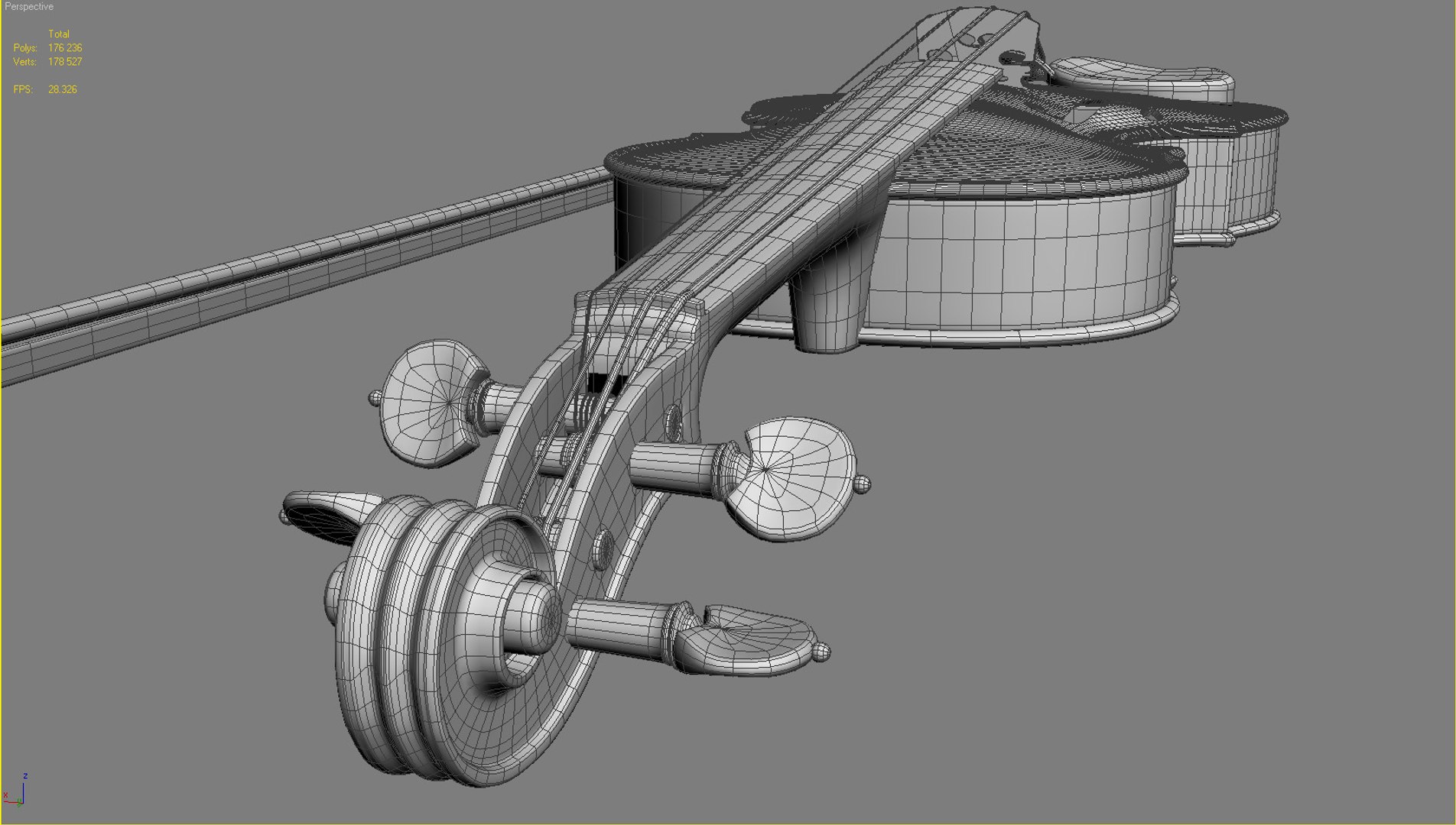 violin strings 3d model