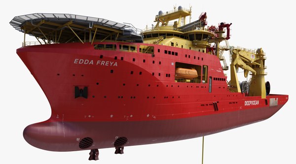 modelo 3d Buque de construcción offshore Edda Freya - TurboSquid 1488892