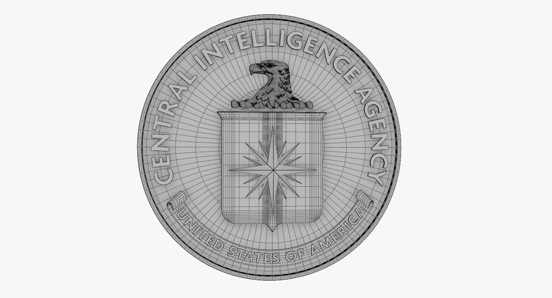 3d Model Cia Logo