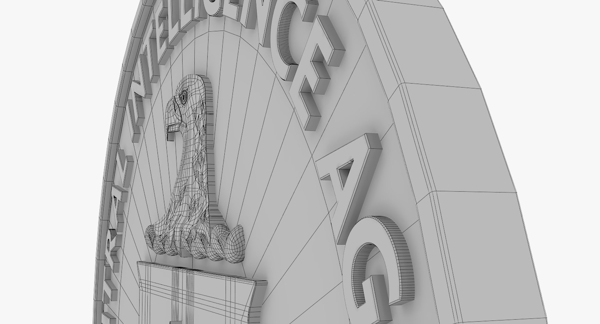 3d Model Cia Logo