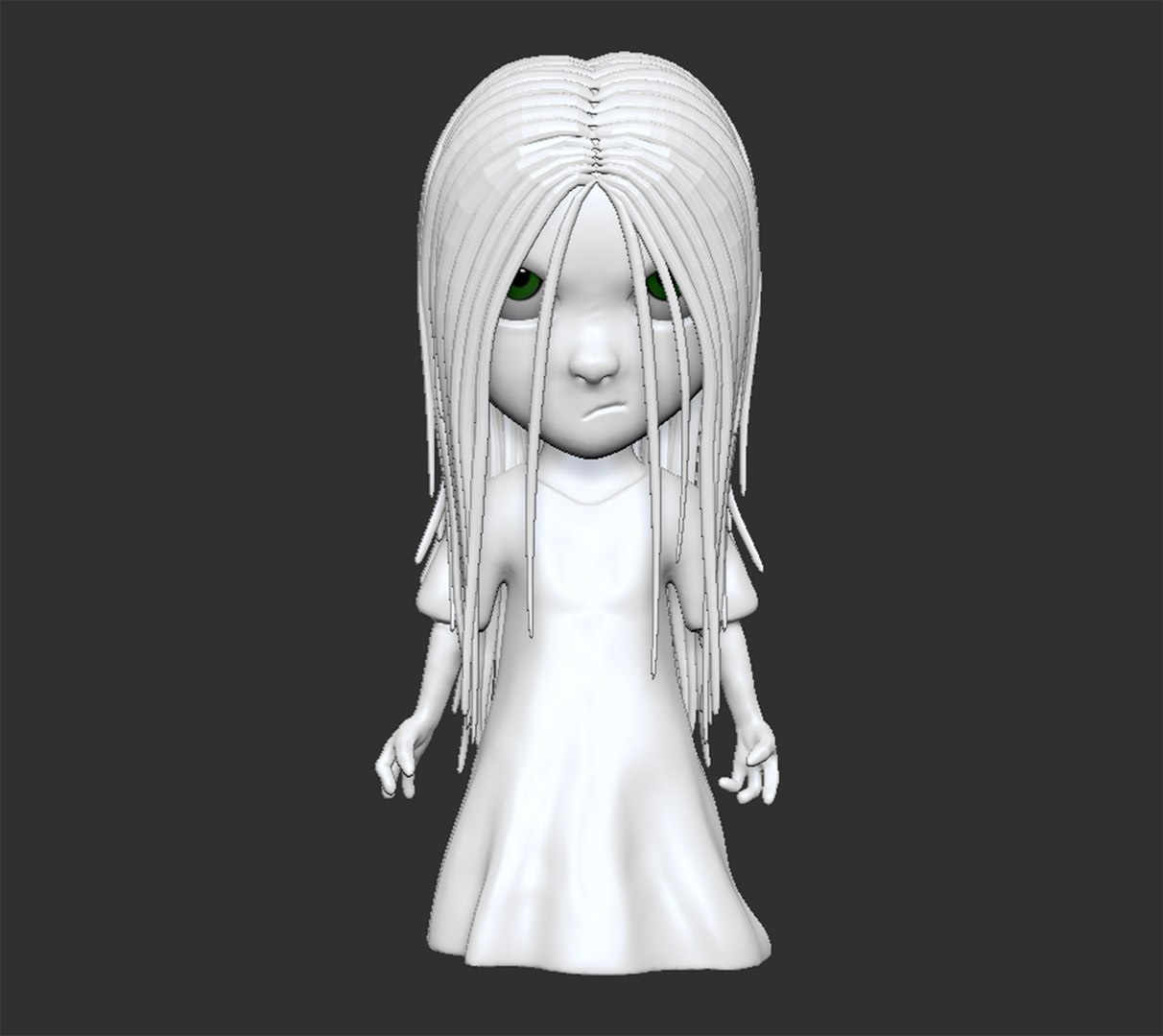 Cartoon Horror Girl 3D - TurboSquid 1799772
