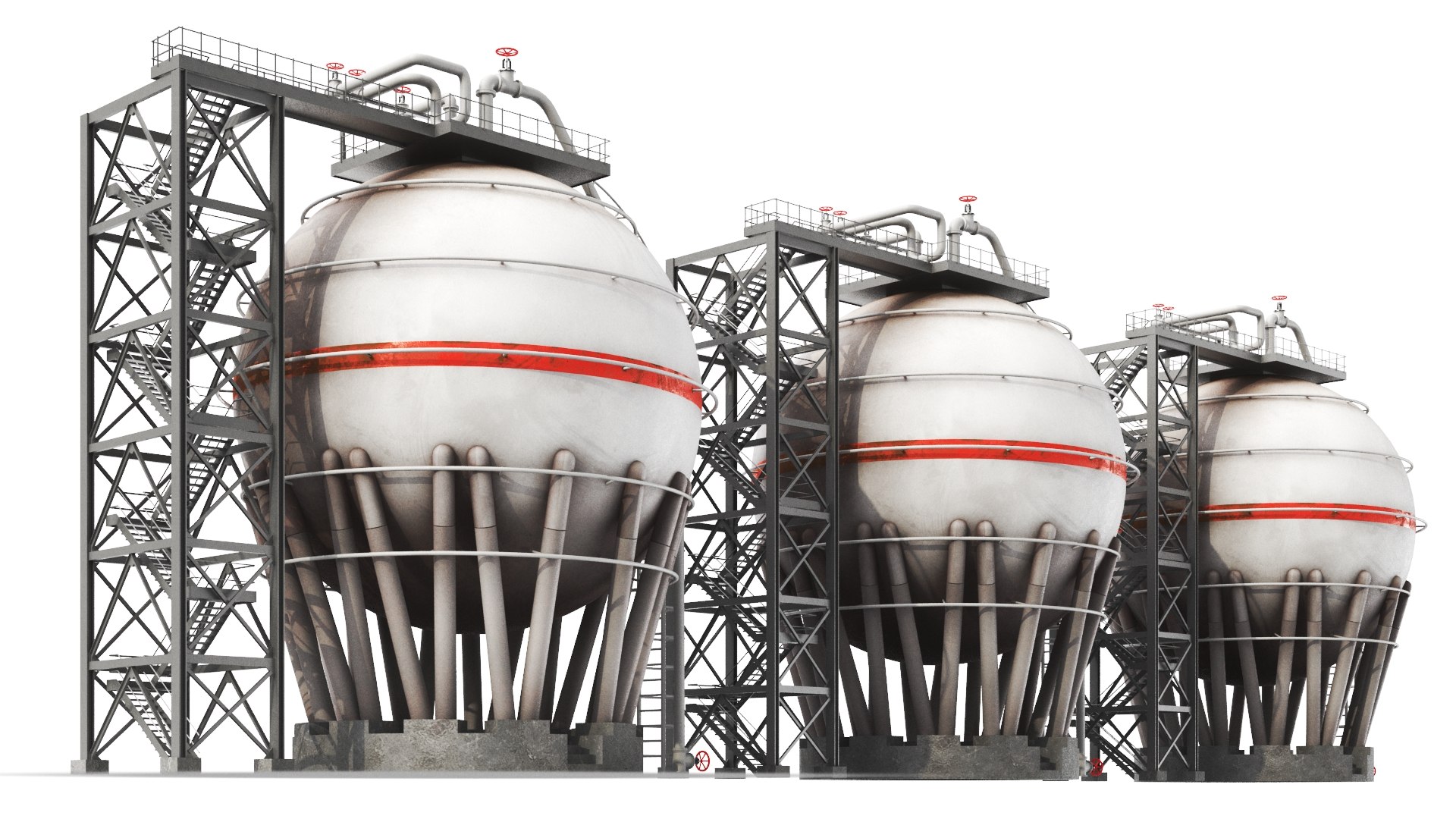 Detailed Refinery Collection 3D - TurboSquid 2340381