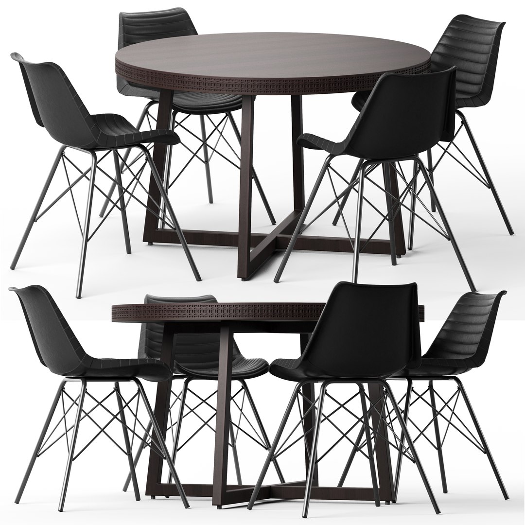 3D Cult Living Dexter Chair And Zephyr Table Model - TurboSquid 1895788