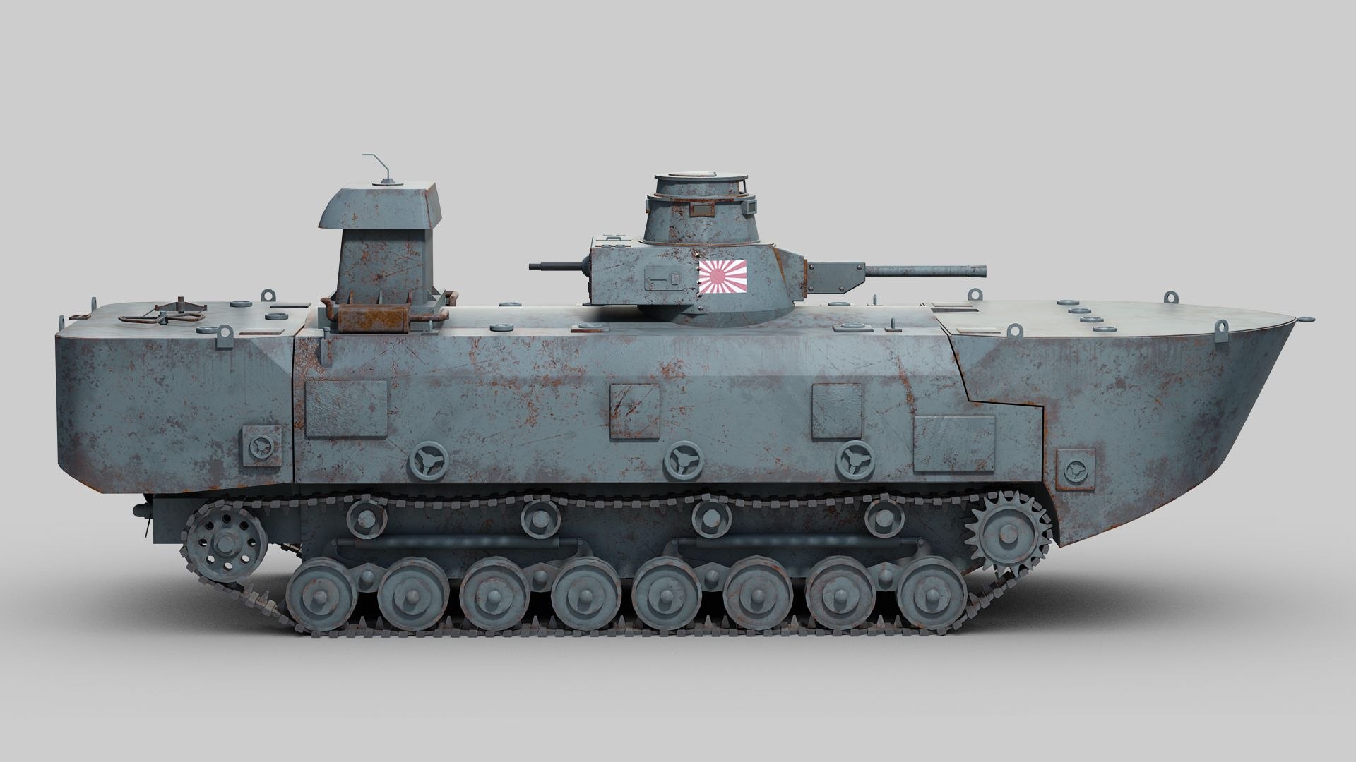 3D Type 3 Ka Chi Amphibious Tank - TurboSquid 2085062