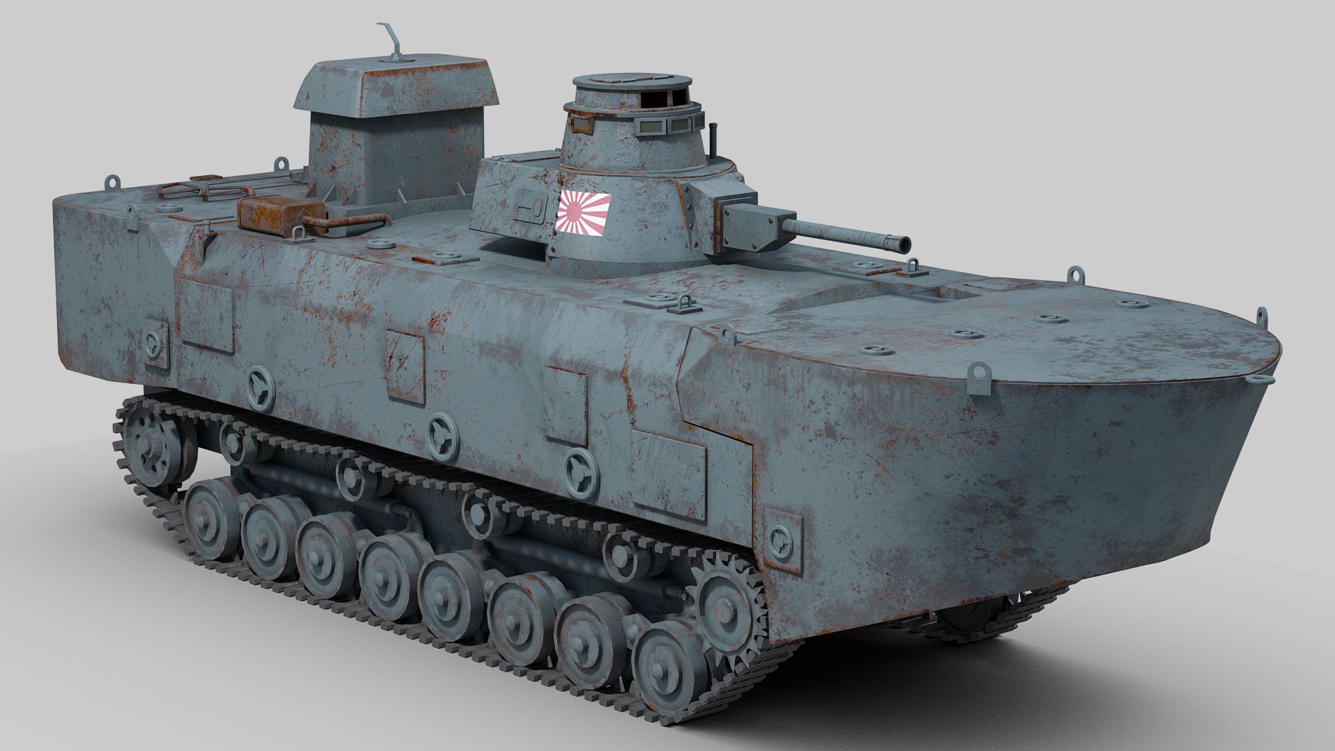 3D Type 3 Ka Chi Amphibious Tank - TurboSquid 2085062