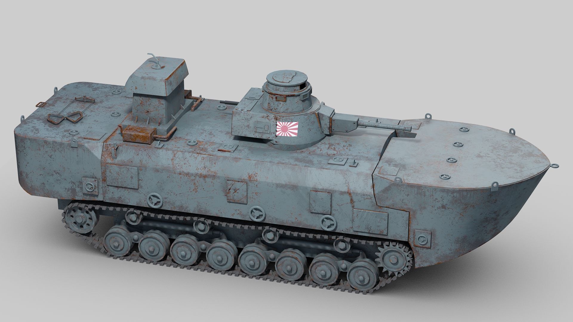 3D Type 3 Ka Chi Amphibious Tank - TurboSquid 2085062
