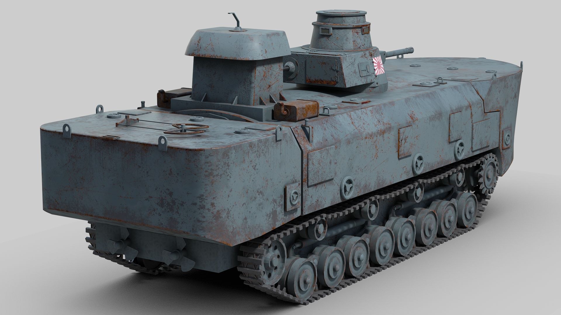 3D Type 3 Ka Chi Amphibious Tank - TurboSquid 2085062