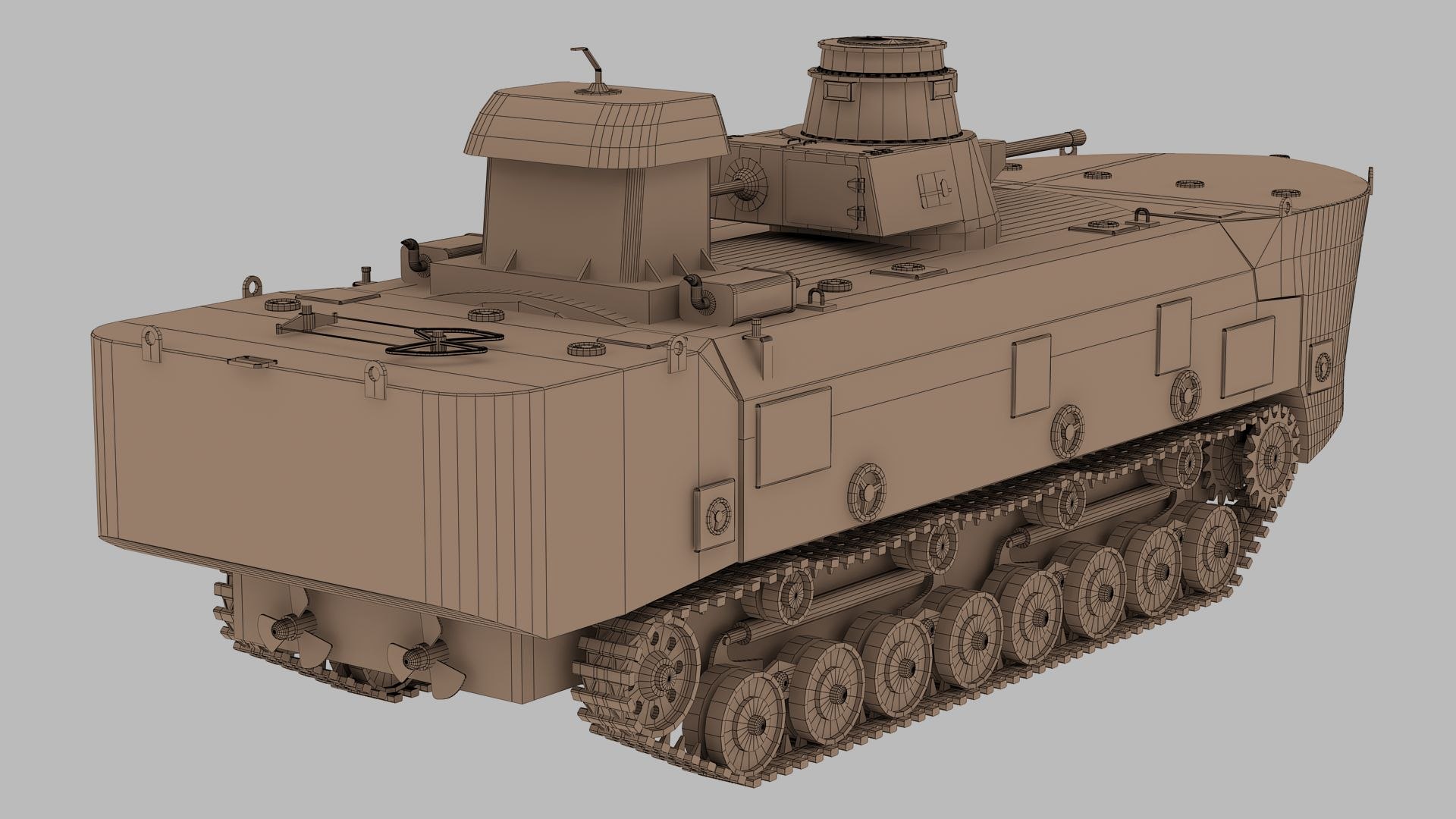 3D Type 3 Ka Chi Amphibious Tank - TurboSquid 2085062
