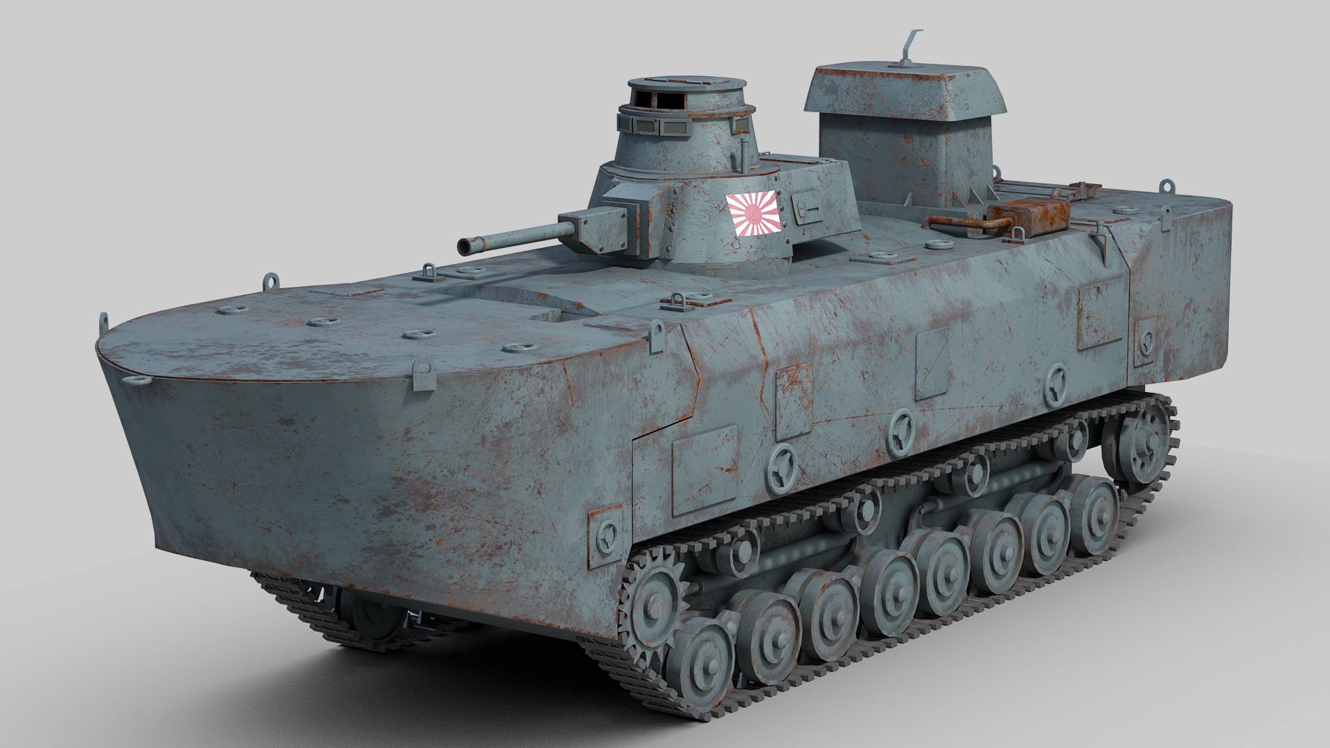 3D Type 3 Ka Chi Amphibious Tank - TurboSquid 2085062