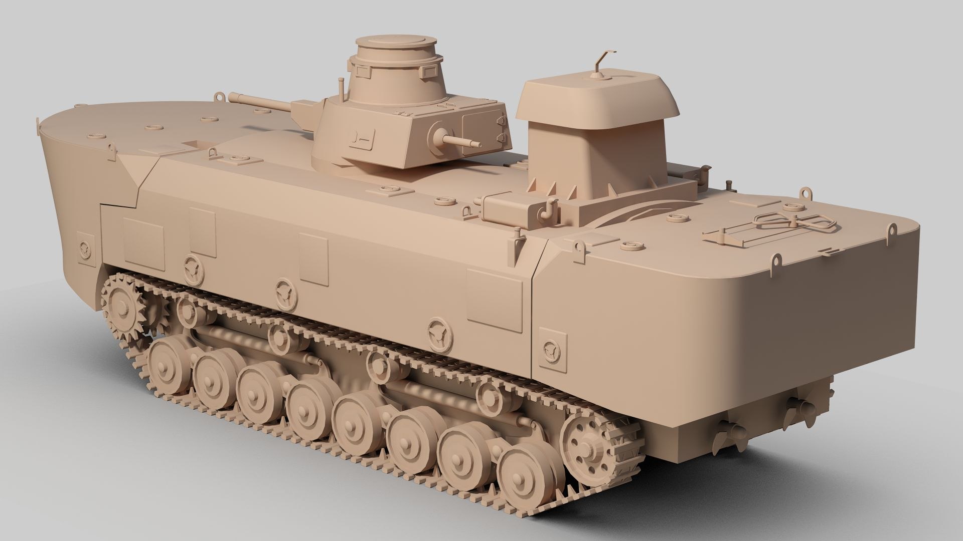 3D Type 3 Ka Chi Amphibious Tank - TurboSquid 2085062