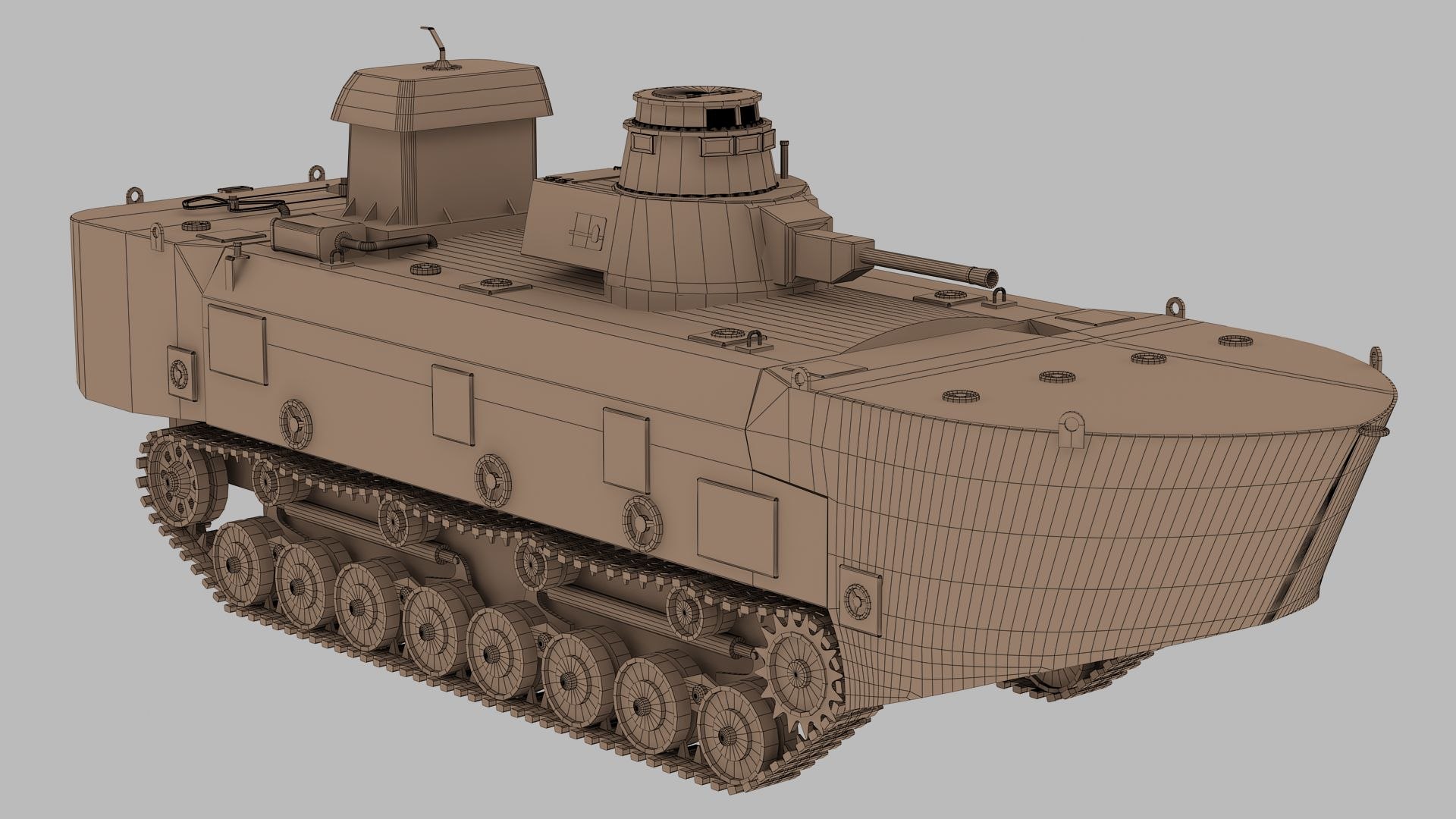 3D Type 3 Ka Chi Amphibious Tank - TurboSquid 2085062