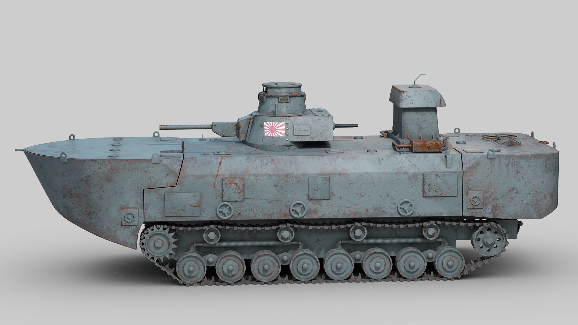 3D Type 3 Ka Chi Amphibious Tank - TurboSquid 2085062
