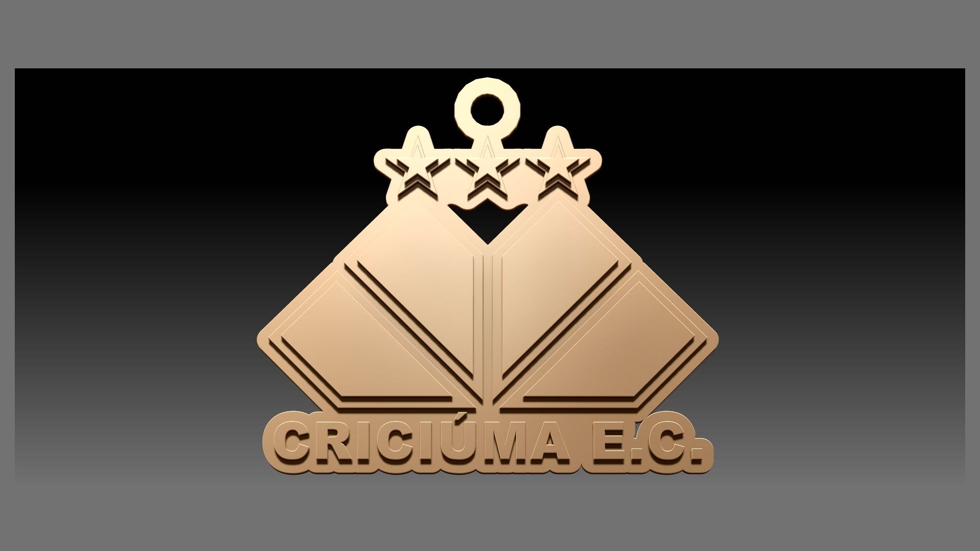 3D Criciuma Logo Printable And Renderable Logo Shields Keychan ...