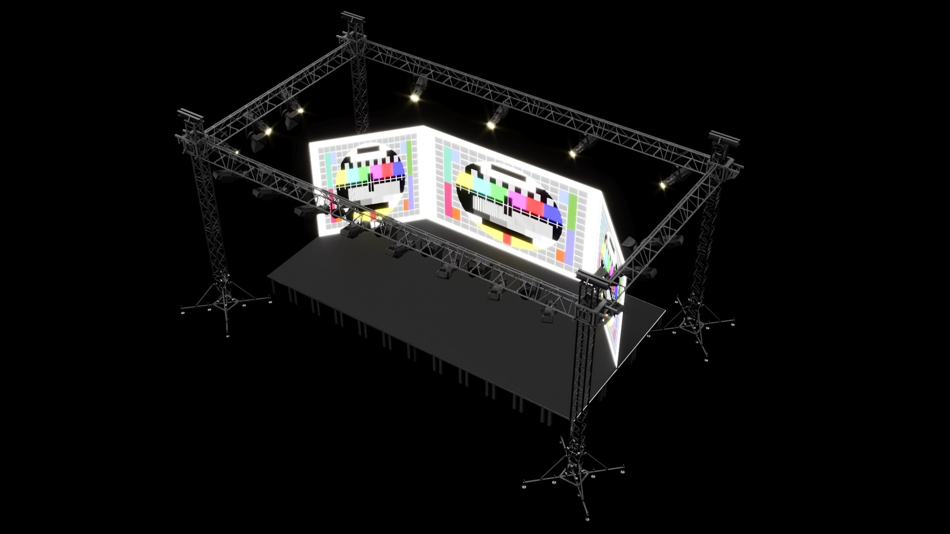 Studio Stage System Model - TurboSquid 2199815