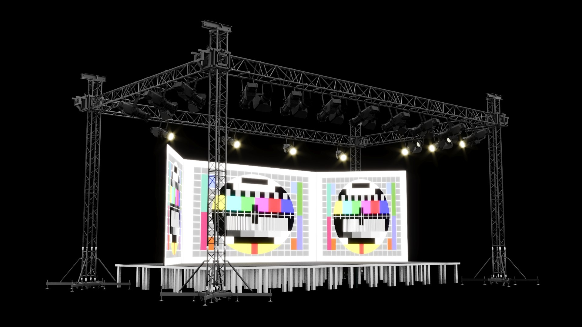 Studio Stage System Model - TurboSquid 2199815