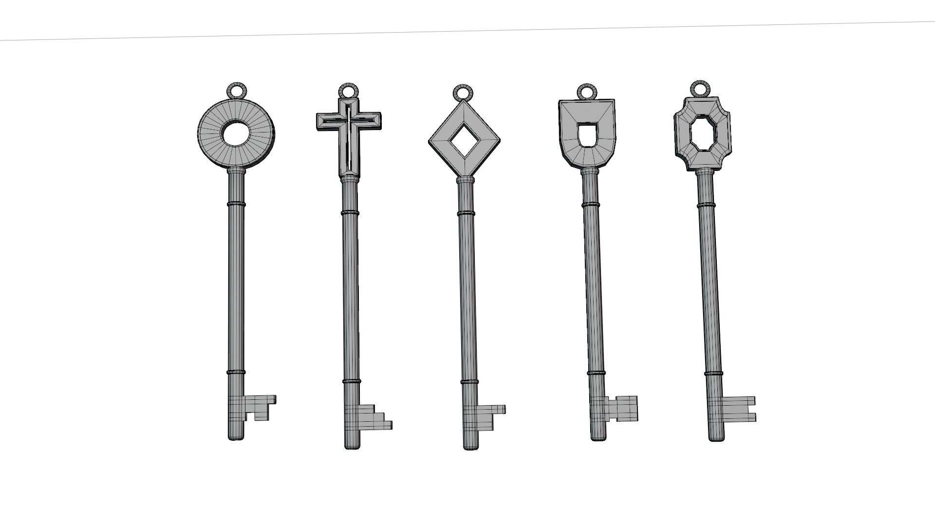 Escape Room Key Set 3D Model - TurboSquid 2342980