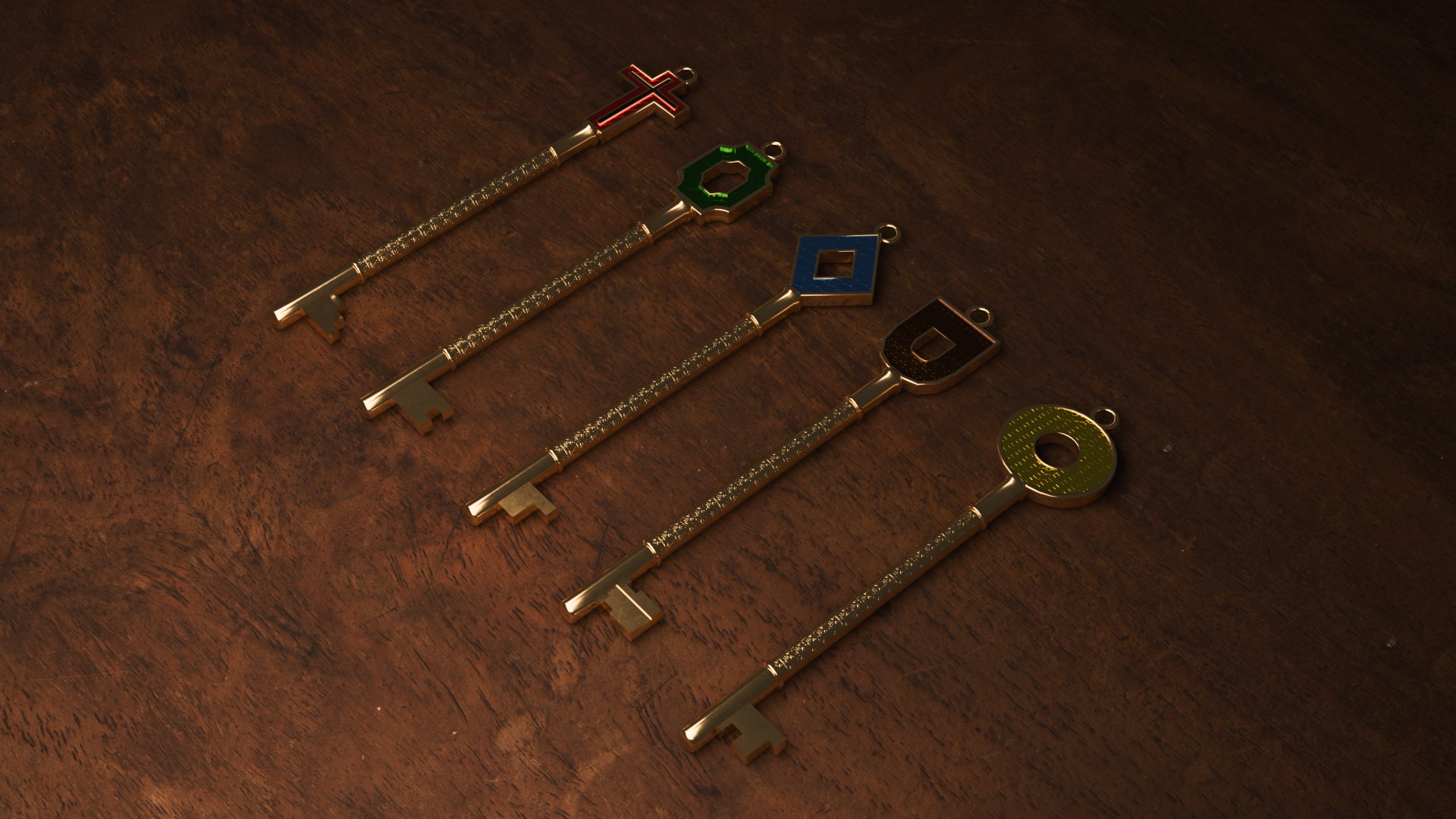 Escape Room Key Set 3D Model - TurboSquid 2342980