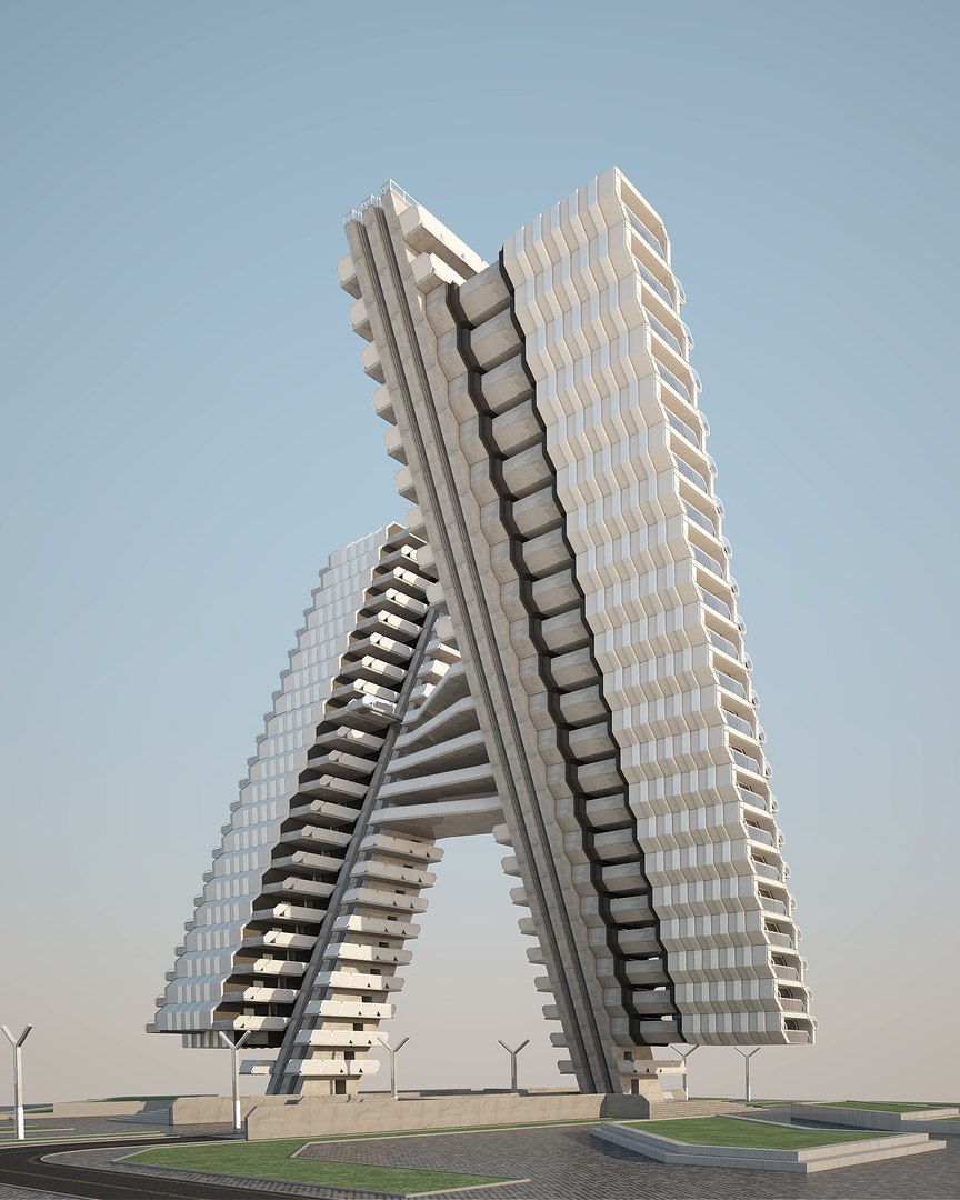 3ds Max Building Hotel Structures