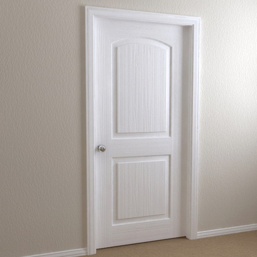 interior door - 2-panel 3d model