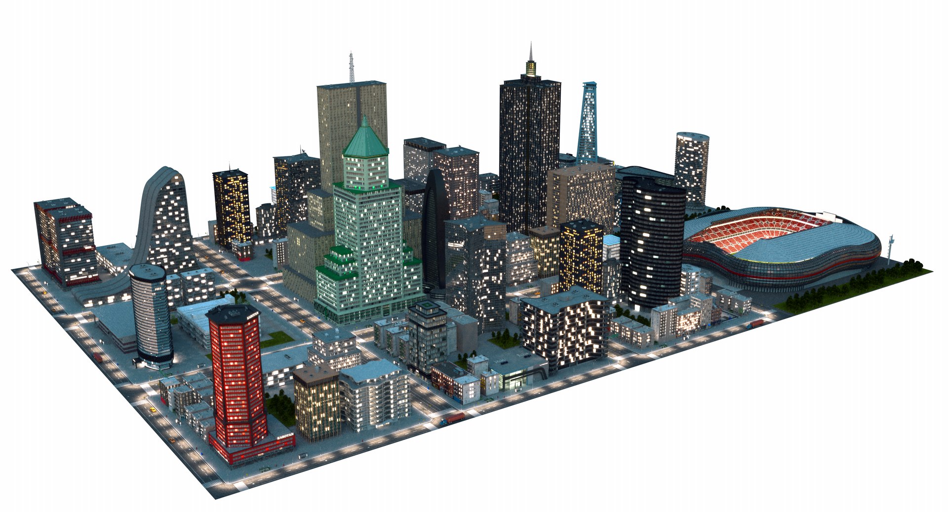 Big city a1 day 3D model - TurboSquid 1402226